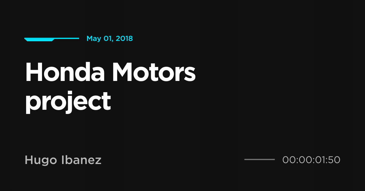 Honda Motors project